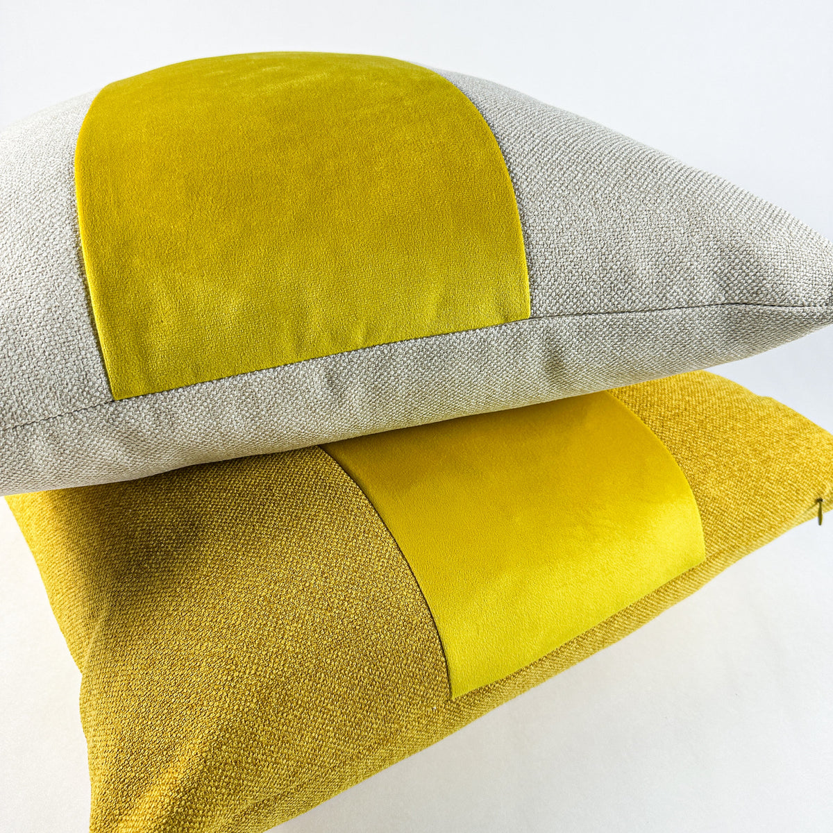 Yellow & Gold Throw Pillow Covers | Mustard, Gold & Velvet Sofa Accents ...