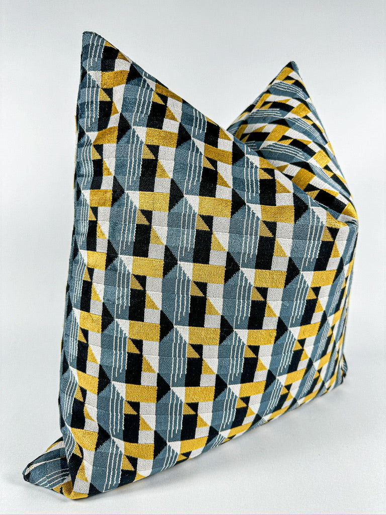 Blue Spruce and Gold Tribal Pillow Cover – Love, Ravin Collection