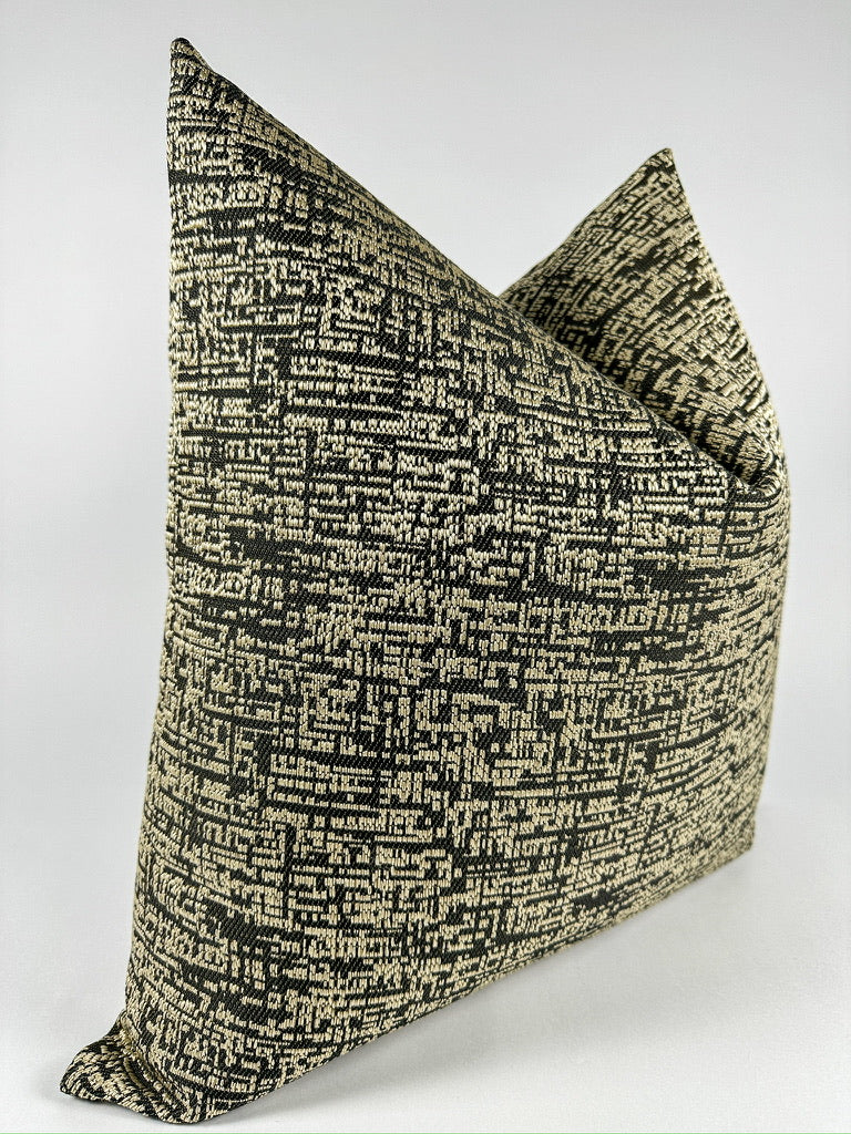 Black and Metallic Pillow Cover – Love, Ravin Collection